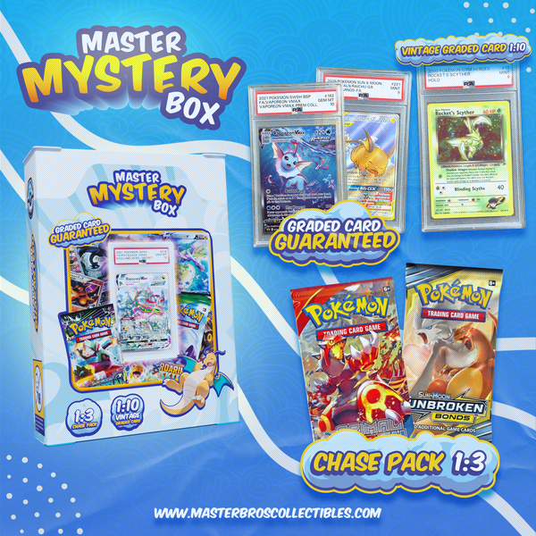 MASTER MYSTERY BOX - GRADED CARD GUARANTEED – Masterbros Collectibles