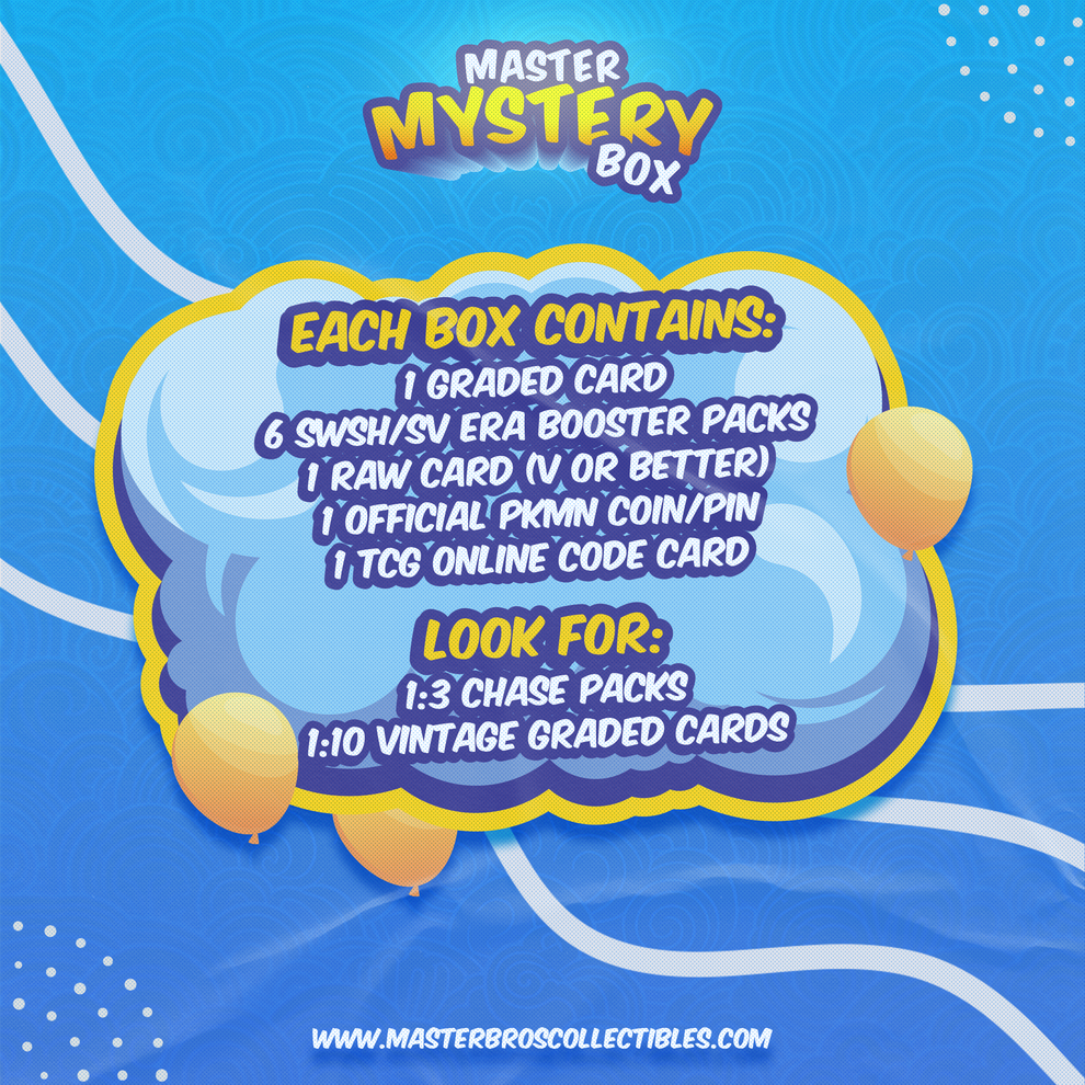 MASTER MYSTERY BOX - GRADED CARD GUARANTEED – Masterbros Collectibles